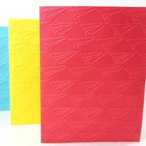 Paper Airplane Card Embossed Paper Airplanes Paper Aeroplane - Etsy
