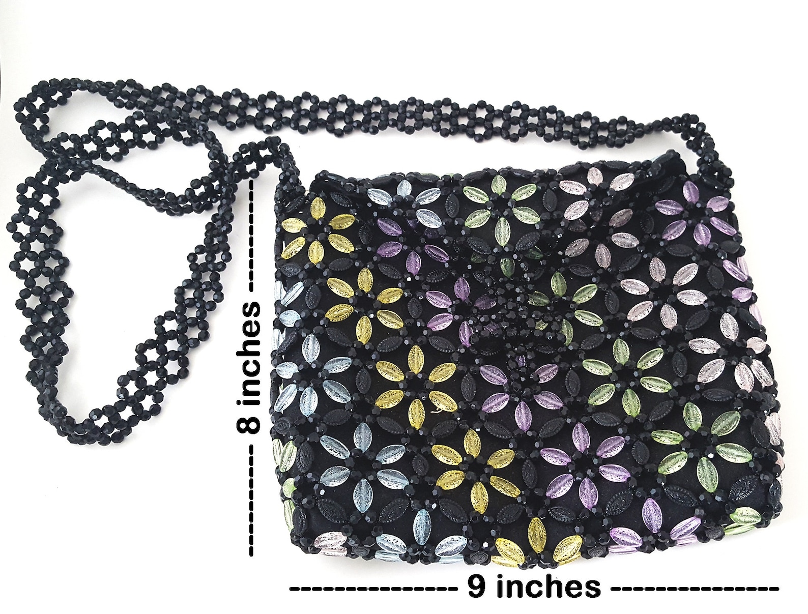 Beaded Shoulder Bag Beaded Purse Unique Shoulder Bag Floral - Etsy