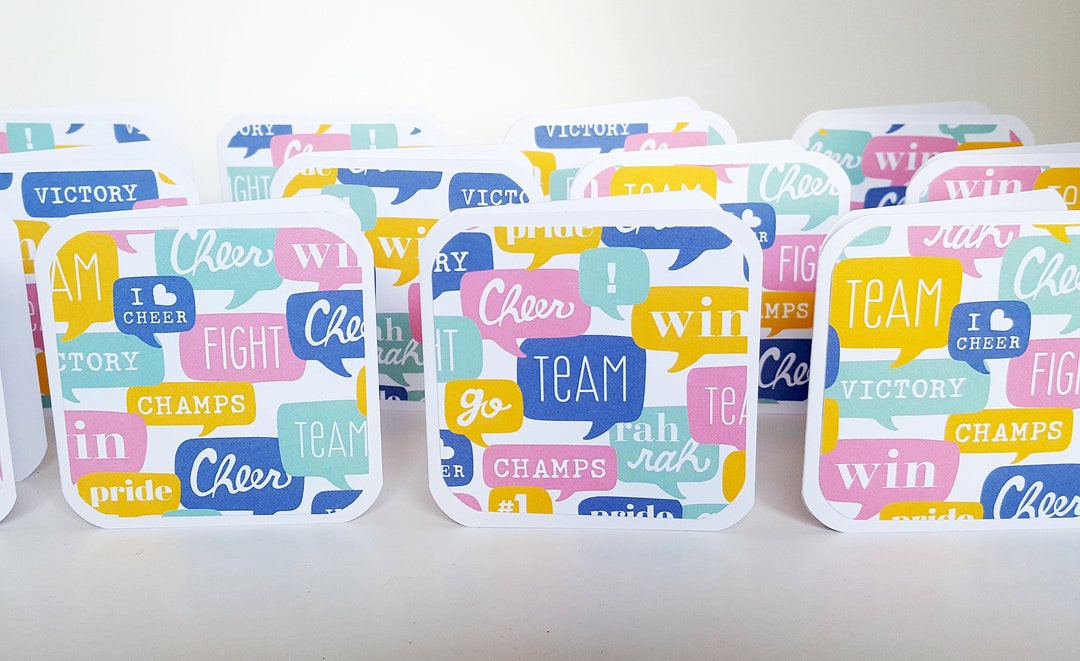Cheer Mini Cards Cheer Team Stationery Cheer Cards - Etsy