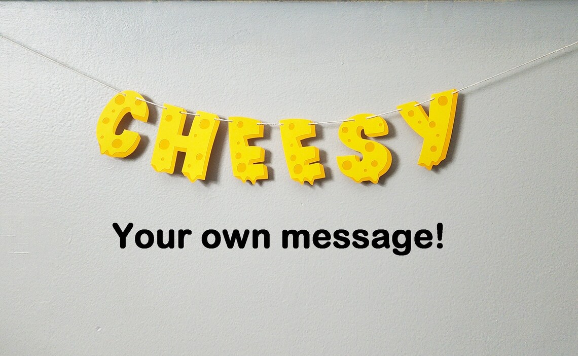 Cheese Banner Cheesy Decor Fondue Party Cheese Sign - Etsy