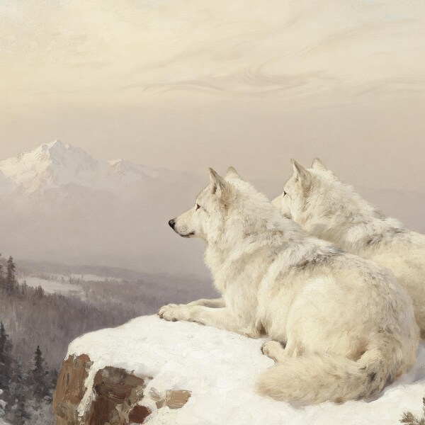 The Two Wolves Art - Etsy