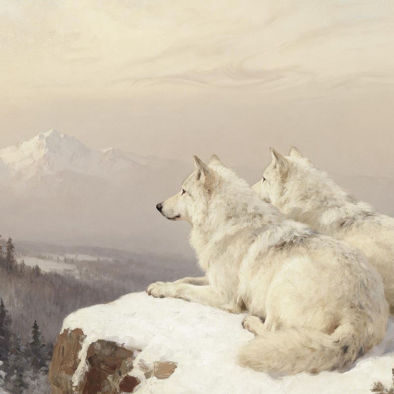 The Two Wolves Art - Etsy