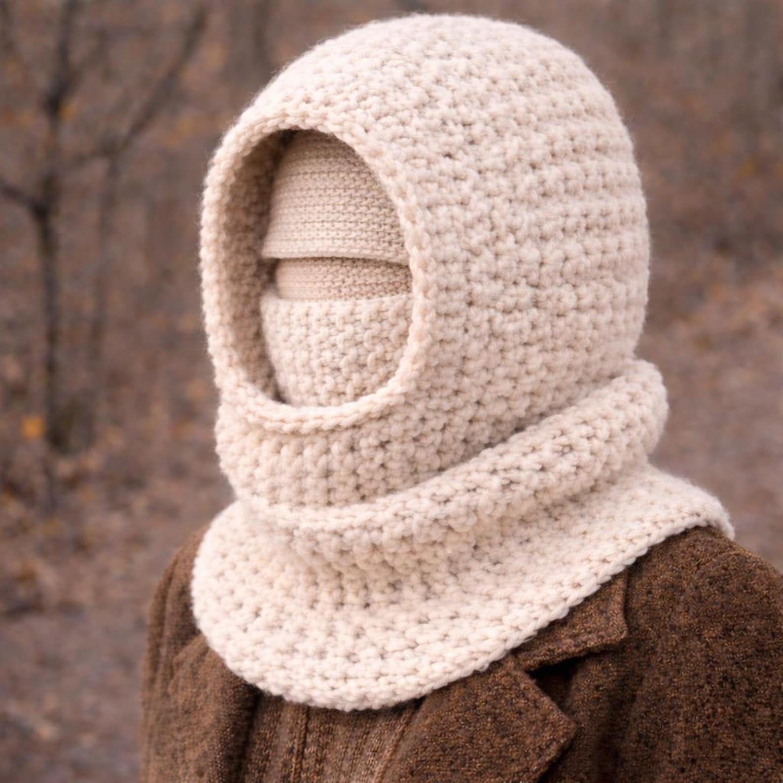 Layered Hooded Neck Warmer Crochet Pattern PDF - Etsy