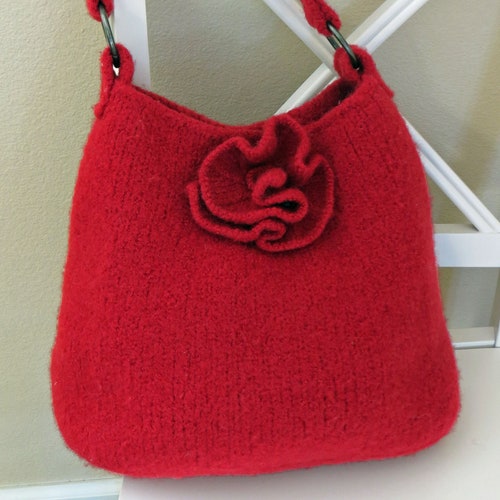 Knit Bag Pattern Felted Purse Pattern Knit Purse Knitting - Etsy