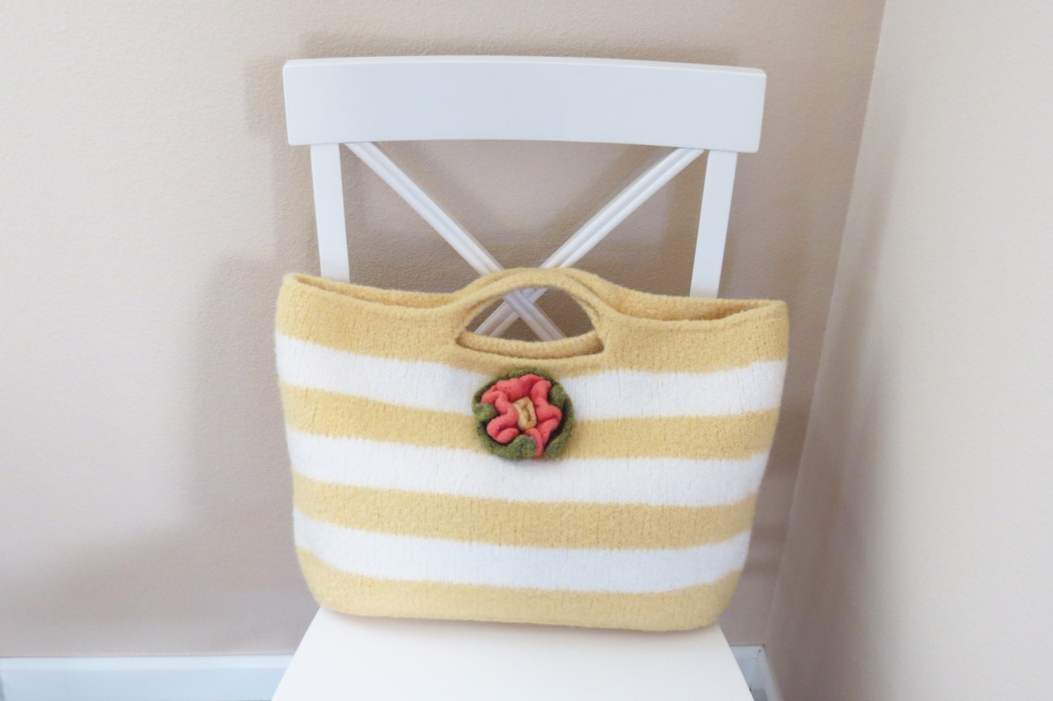 Knit and Felted Bag Pattern Market Bag Tote Purse | Etsy