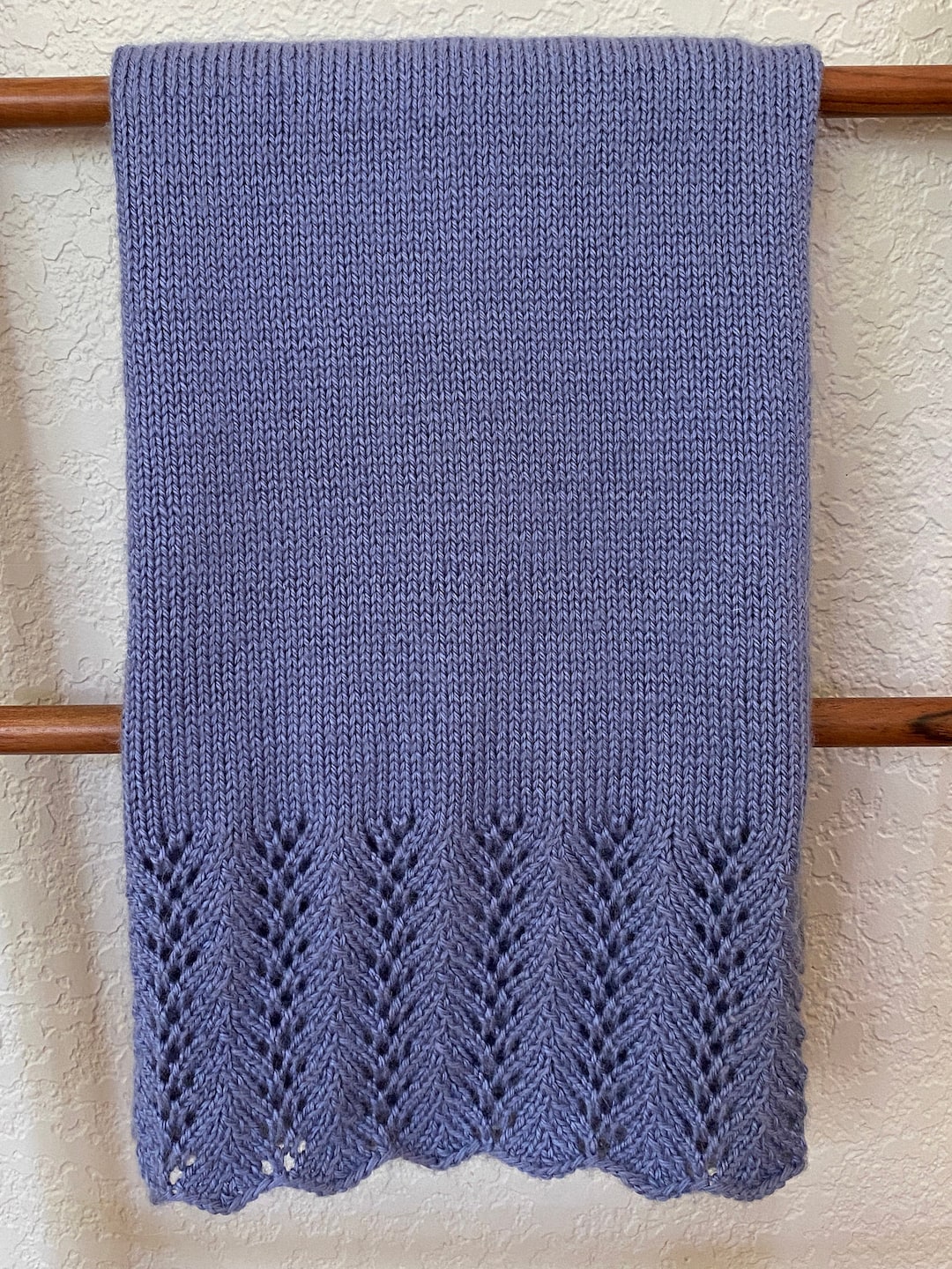 Kiley Baby Blanket Knit Pattern: Lacy Edge Design (PDF Pattern) - Etsy
