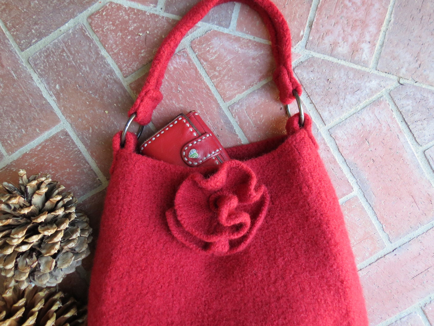 Knit Bag Pattern, Felted Purse Pattern, Knit Purse, Knitting Pattern ...