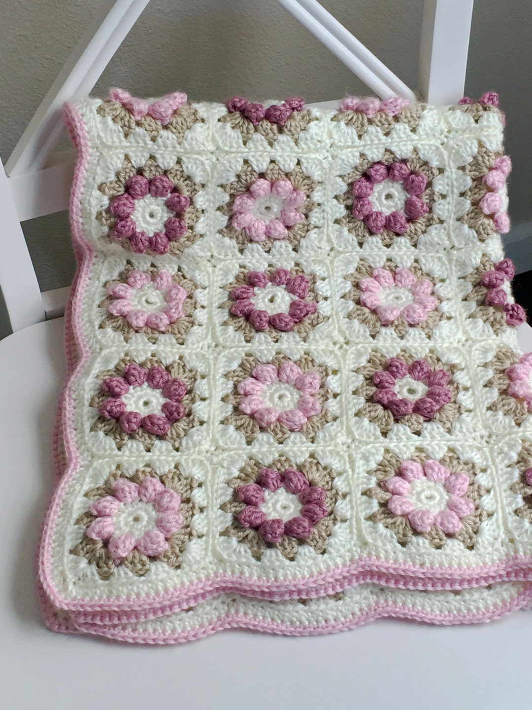 Crochet Nursery Rug Pattern, Crochet Baby Blanket Pattern, Baby Blanket ...