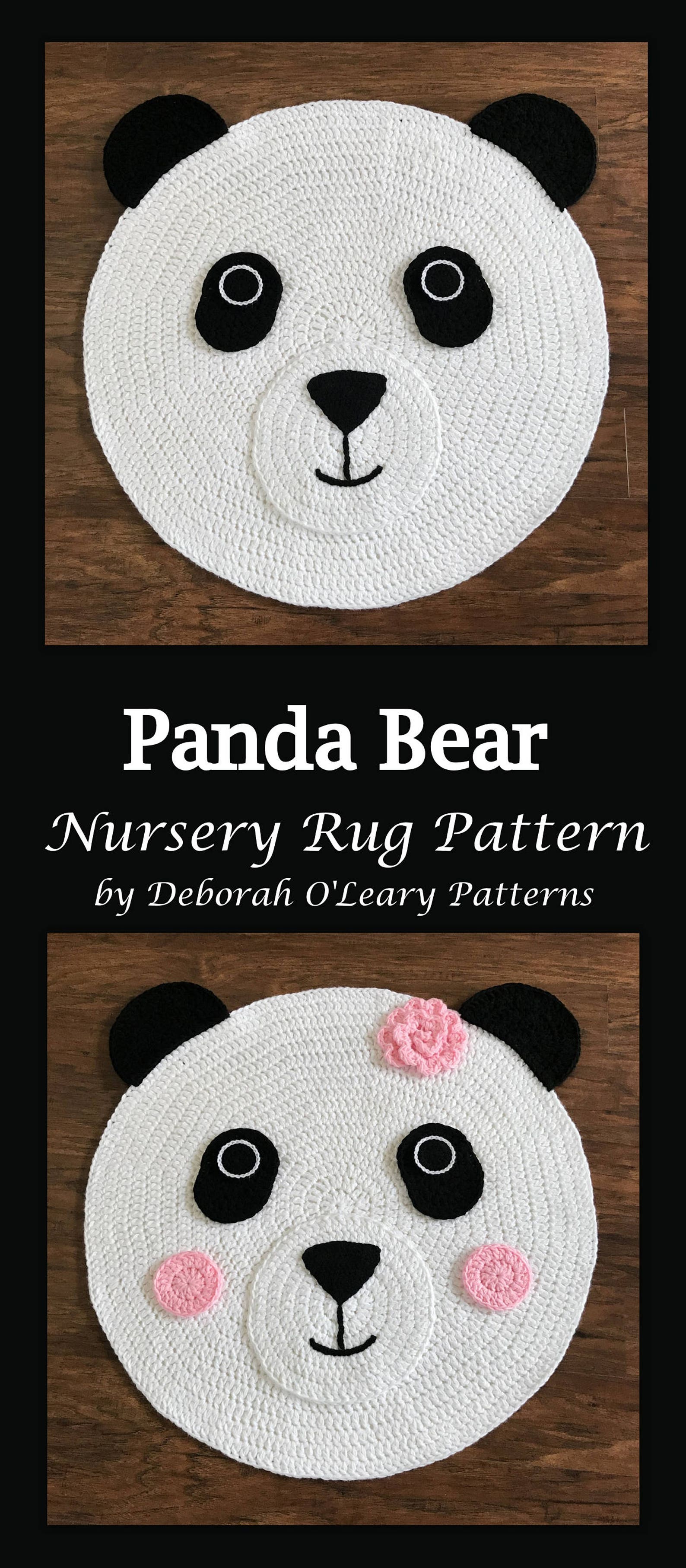 Crochet Rug Pattern Panda Bear Nursery Rug Pattern | Etsy