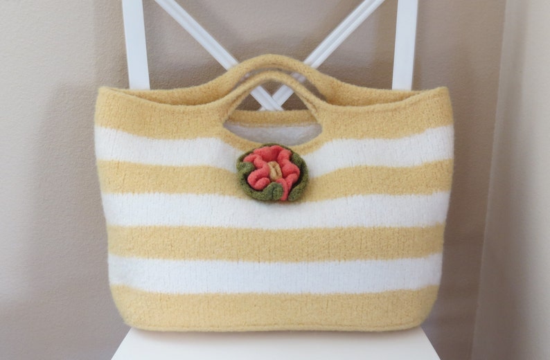Knit and Felted Bag Pattern Market Bag Tote Purse - Etsy