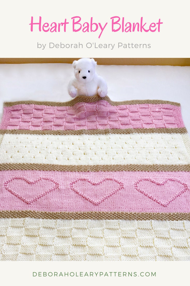 Baby Blanket Pattern Heart Baby Blanket Pattern Easy - Etsy