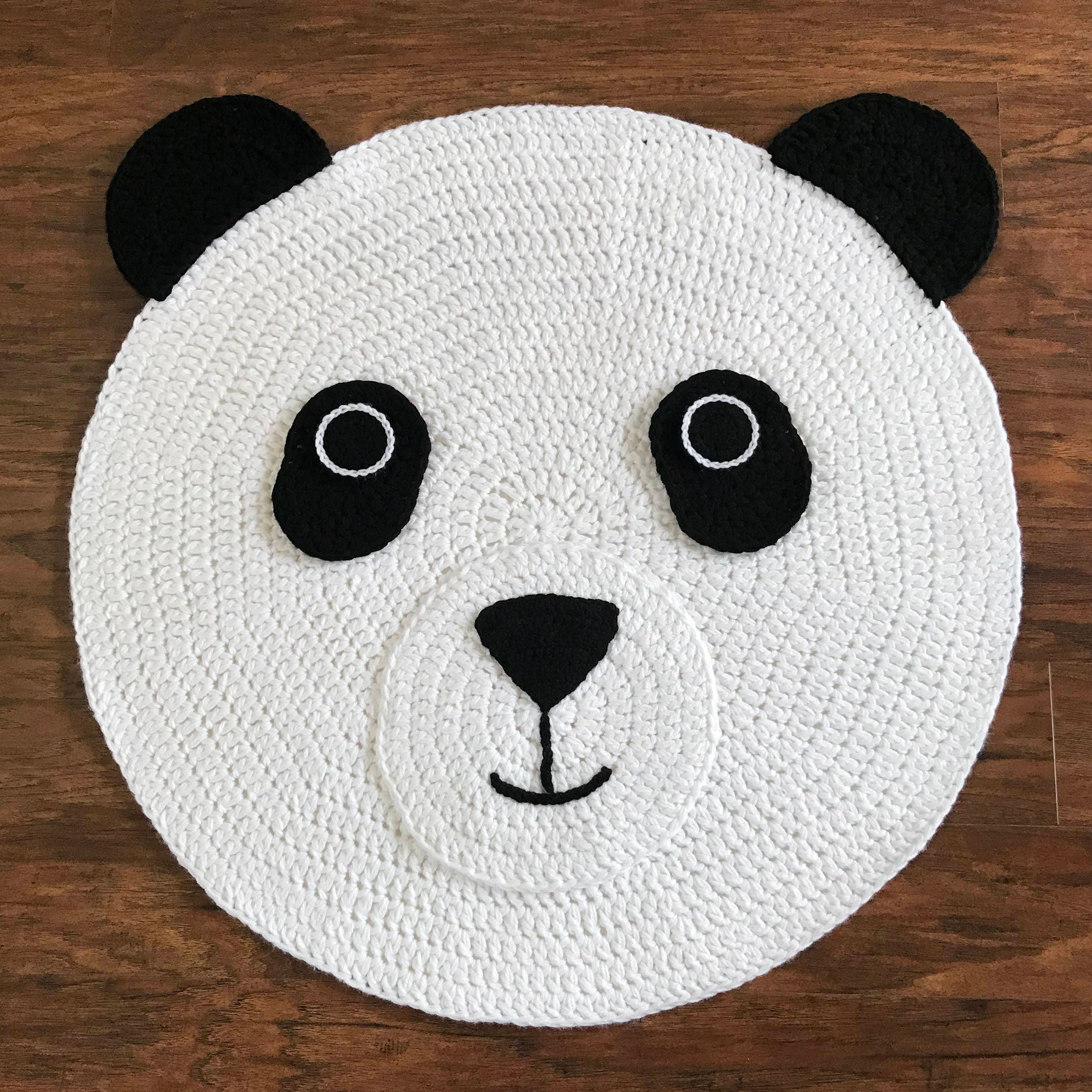 Crochet Rug Pattern Panda Bear Nursery Rug Pattern - Etsy