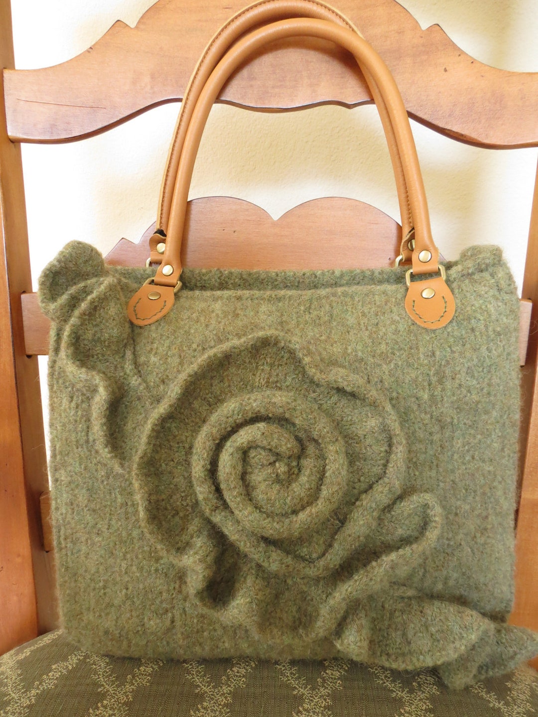 Knit and Felted Purse Pattern, Knit Bag Pattern - Knit Tote Pattern ...