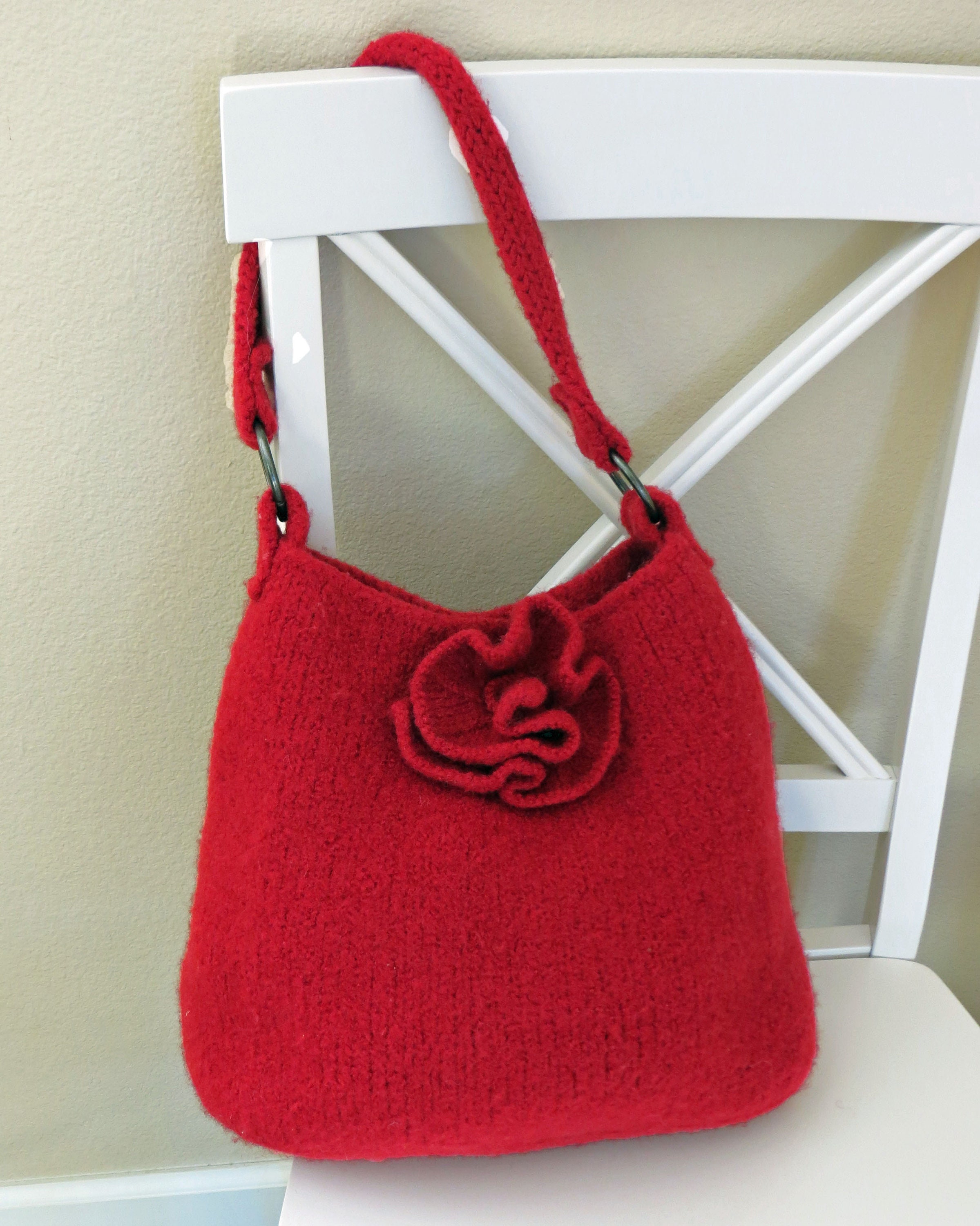 Knit Bag Pattern Felted Purse Pattern Knit Purse Knitting - Etsy