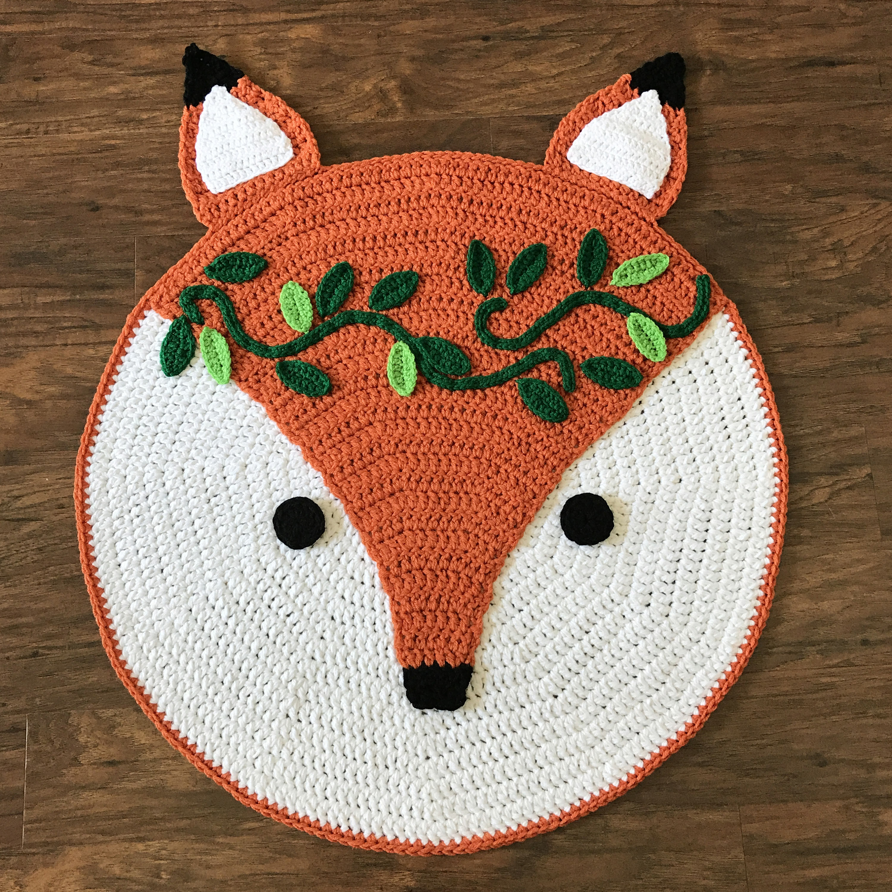 Crochet Fox Rug Pattern Woodland Fox Rug Pattern Crochet | Etsy