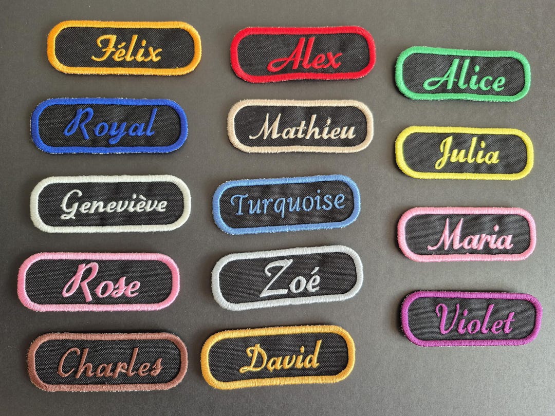 Personalized Embroidered Name Badge Patch for Clothing, Jackets ...