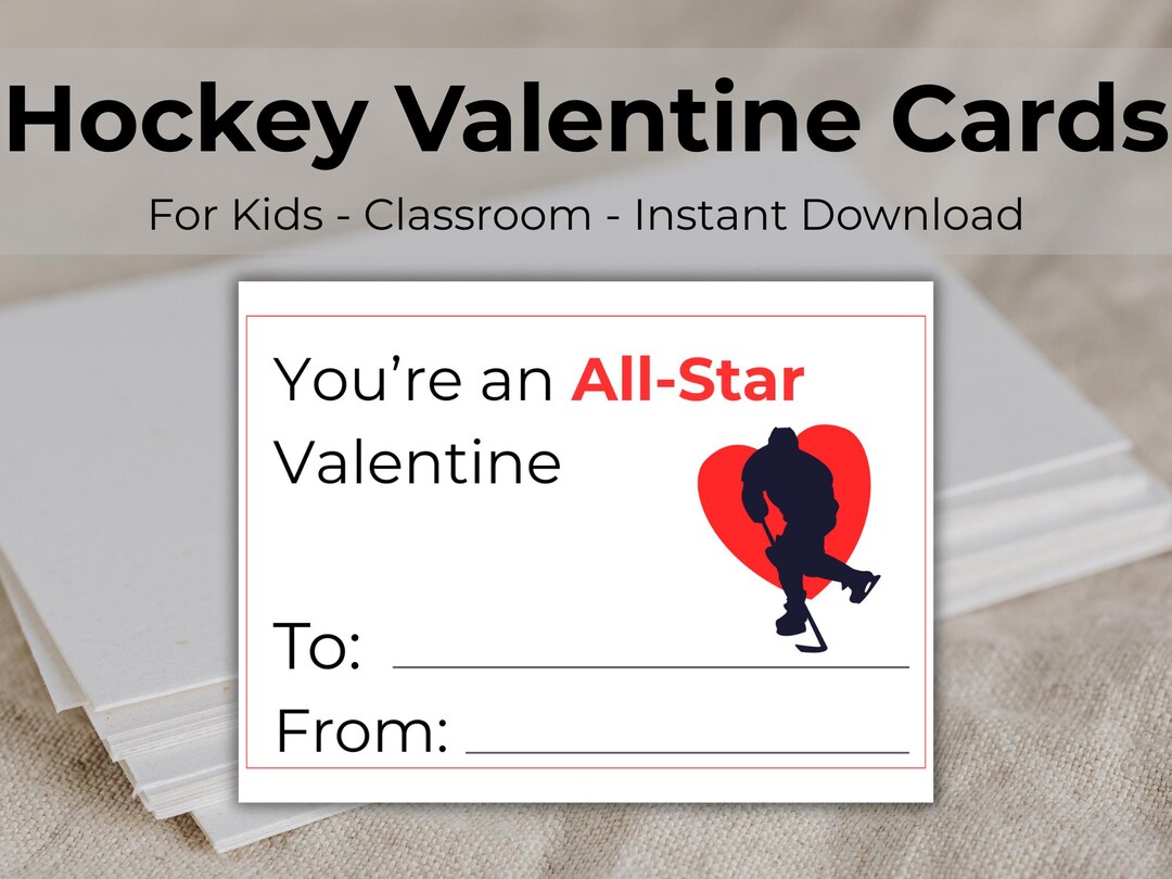 You’re an All-star Valentine | Hockey Valentine Card for Kids ...
