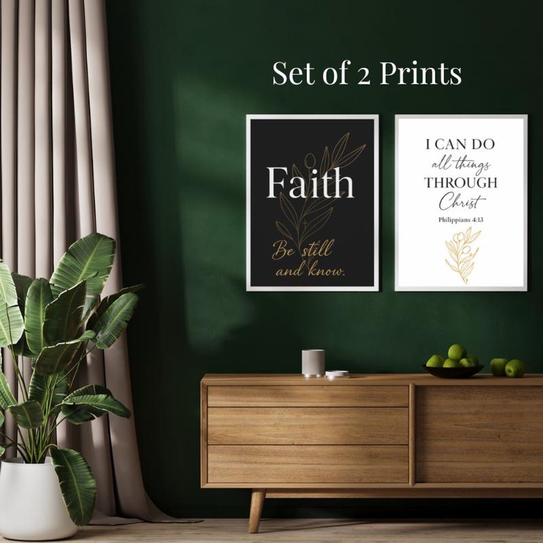 Bible Verse Wall Set | Scripture Prints Bundle | Minimalist Printable ...
