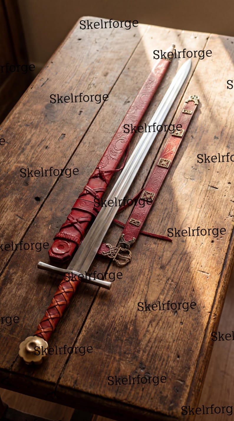 Hand Forged Medieval Sword Replica – Decorative High Carbon Steel ...