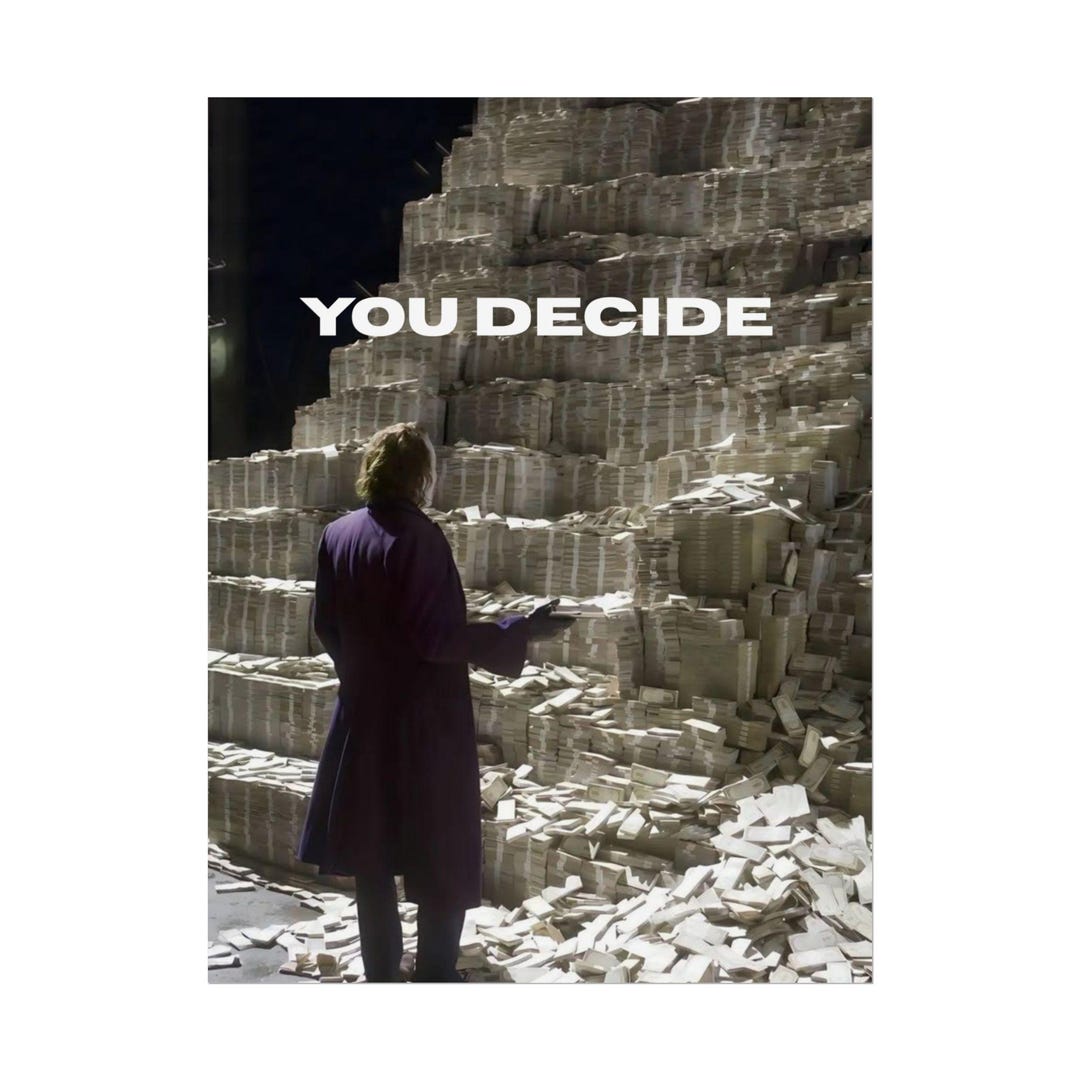 Joker You Decide Motivational Rolled Posters - Etsy