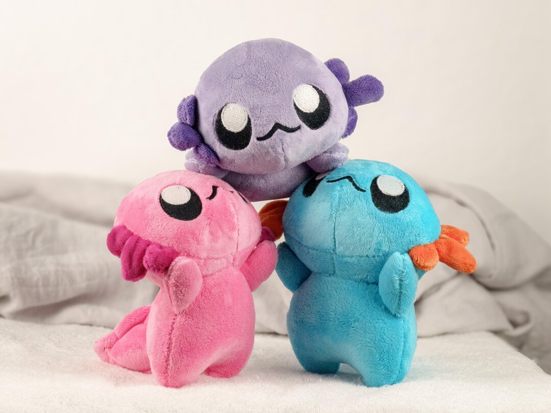 Axolotl Plushie - Handmade Minky Stuffie - Etsy