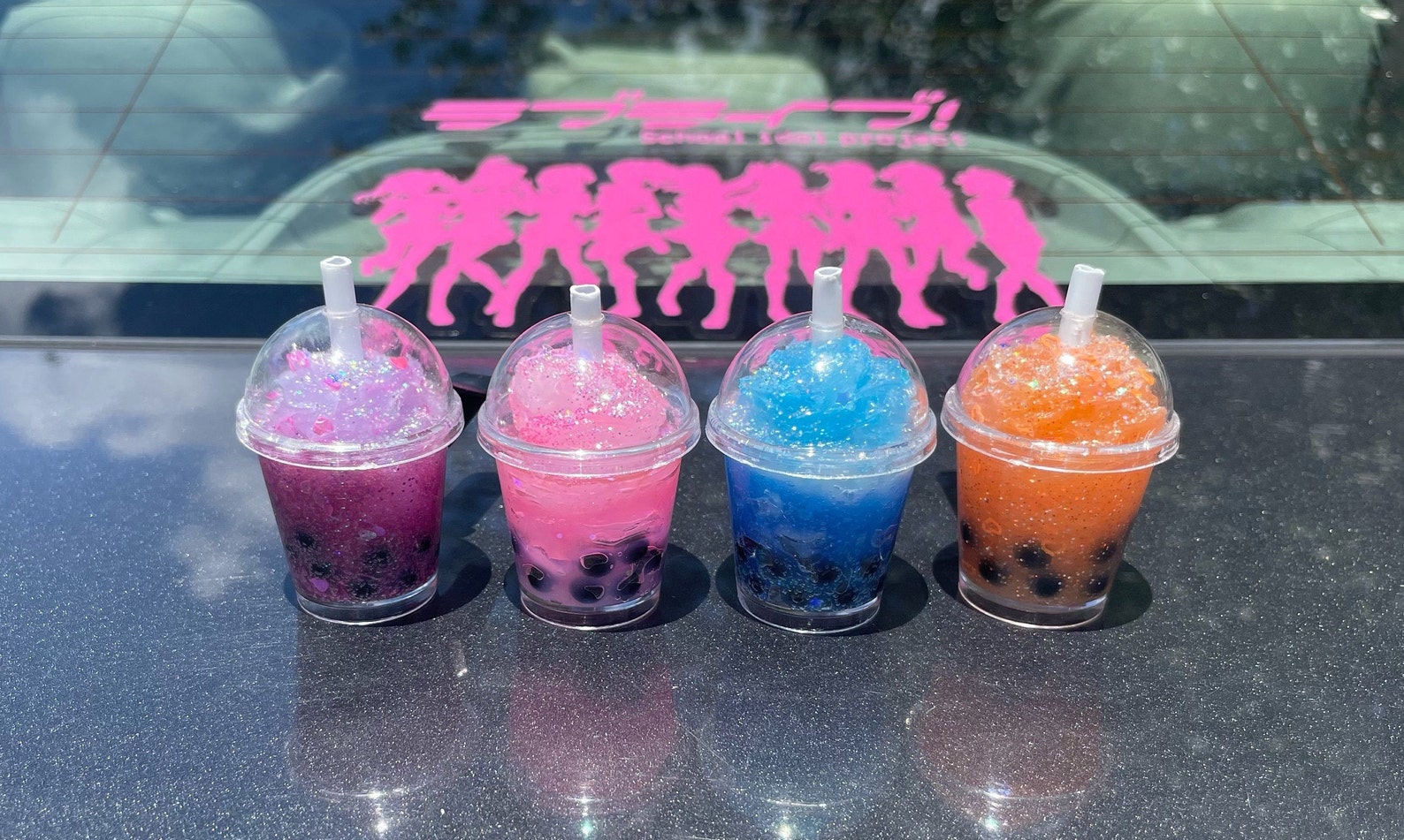 Kawaii Miniature Glitter Boba Slushie Car Vent Clip / Car Accessories ...