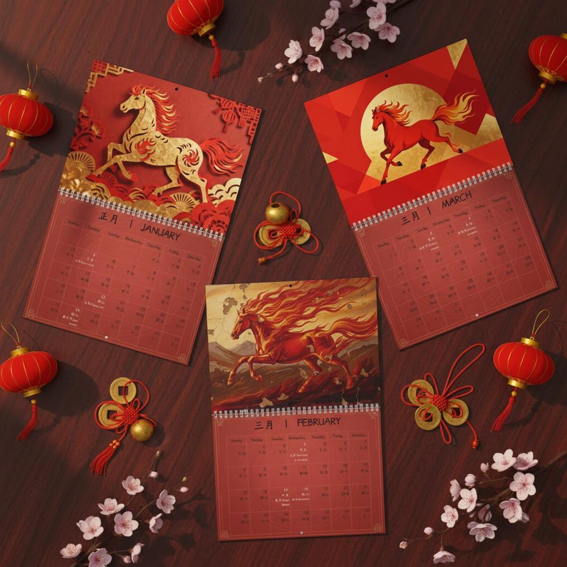 2026 Chinese Calendar: Lunar & Gregorian Wall Calendar | Bing Wu | 11 ...