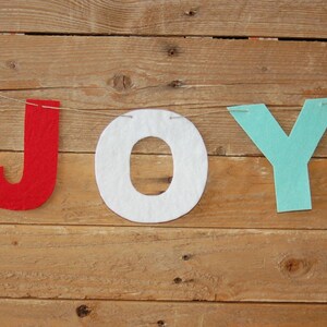 JOY Banner stiffened Felt - Etsy