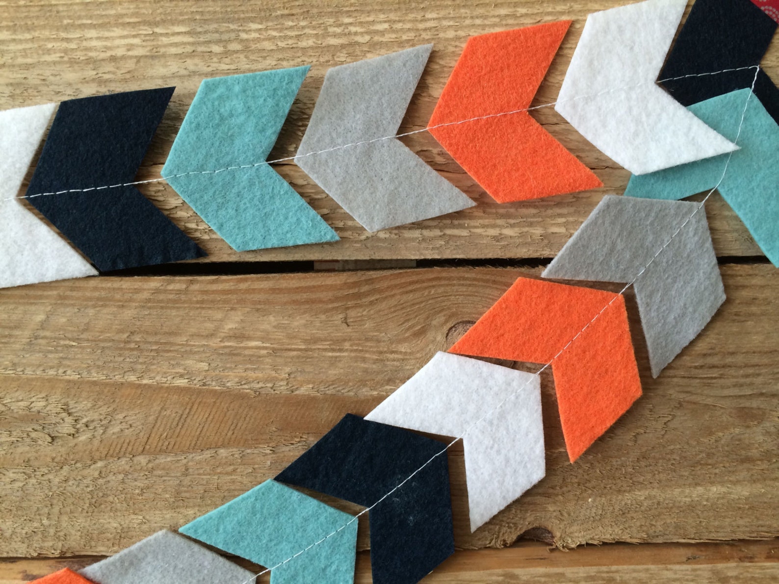 Mini Felt Garland stiffened Felt Chevron Bunting - Etsy