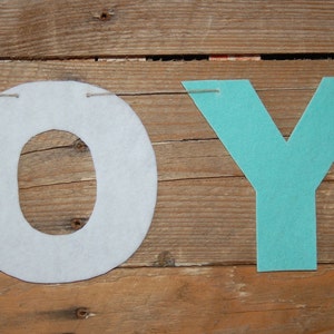 JOY Banner stiffened Felt - Etsy