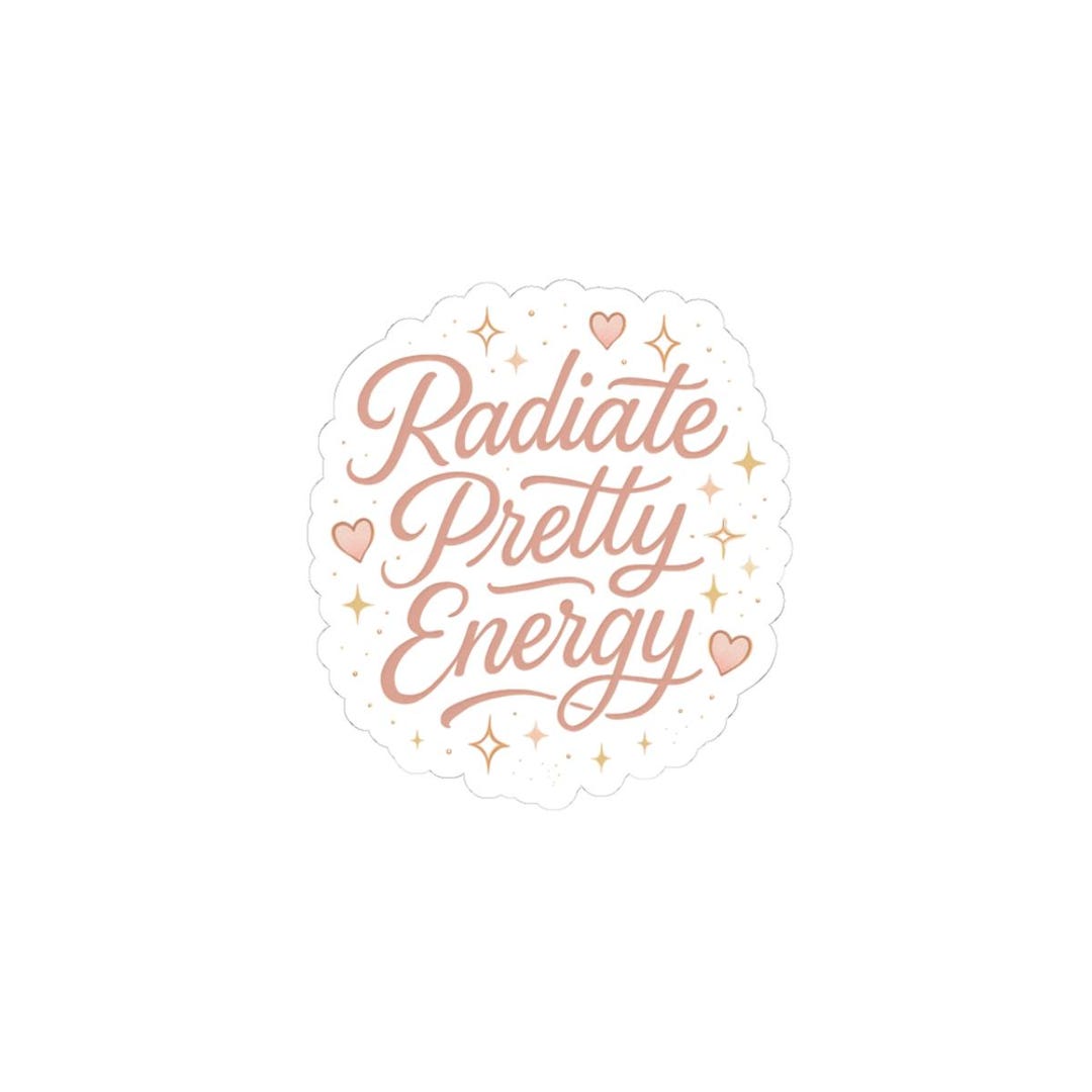 Radiate Pretty Energy Stickers | Script Typography, Hearts & Sparkles ...