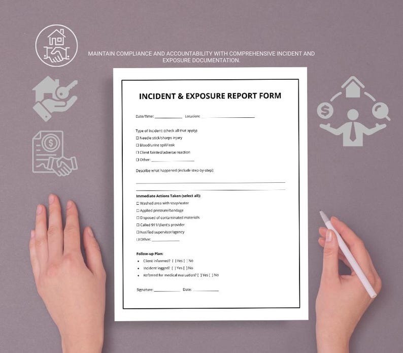 Incident and Exposure Report Form Template, Workplace Safety ...