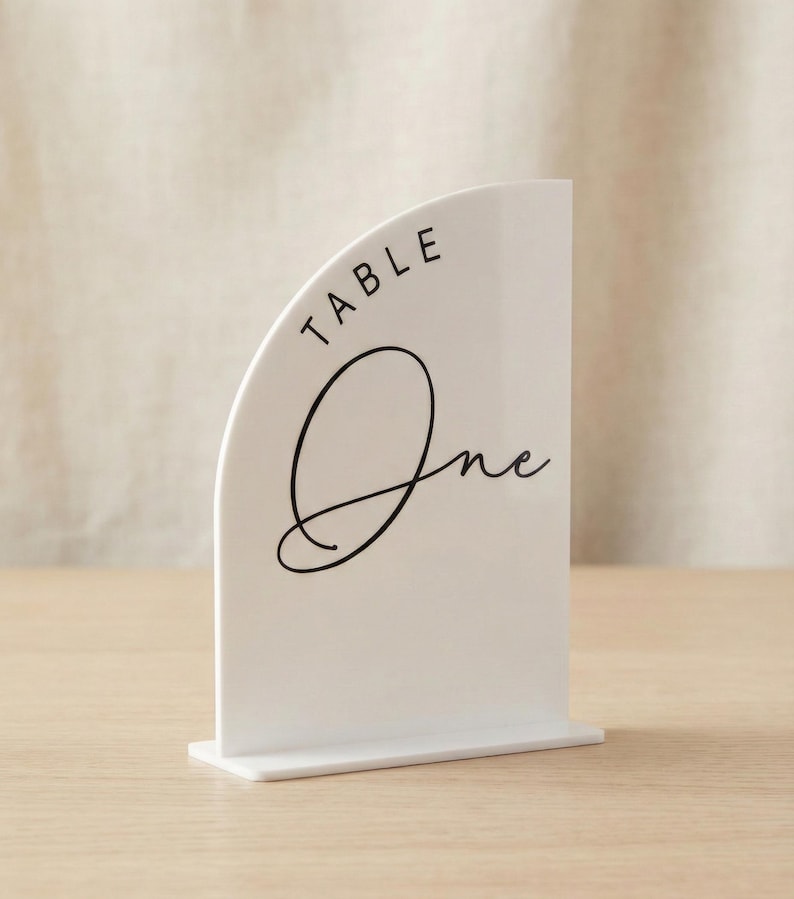 Acrylic Arch Table Numbers for Weddings | Modern Wedding Table Number ...