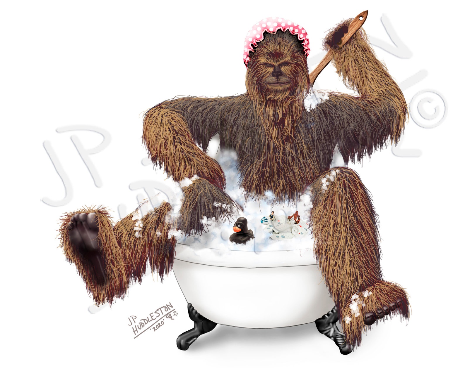 CHEWBACCA 1 Print CHEWIE Star Wars Bathroom Bathtub Print - Etsy Denmark