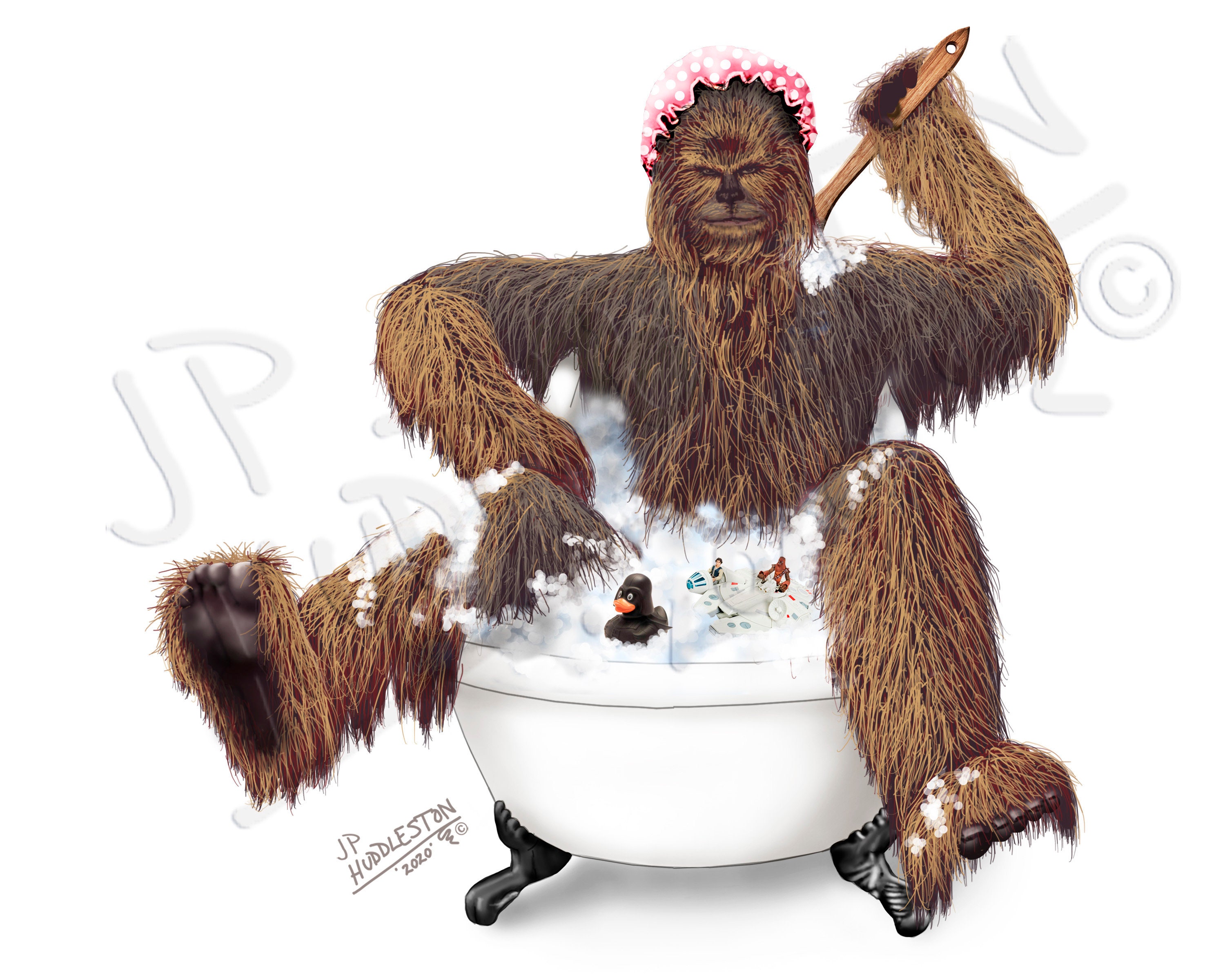 CHEWBACCA 1 Print CHEWIE Star Wars Bathroom Bathtub Print - Etsy Denmark