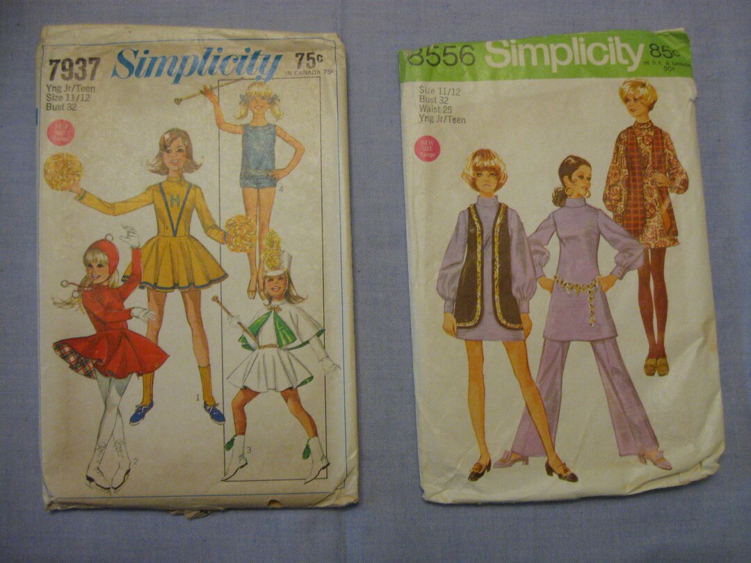 Simplicity 7937 Cheerleader Majorette & Skater Costumes and Simplicity ...