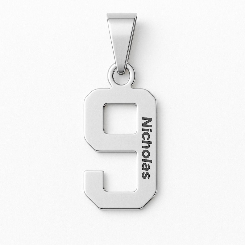 Custom Personalized Number Necklace Name Pendant Gift for Sports Team ...