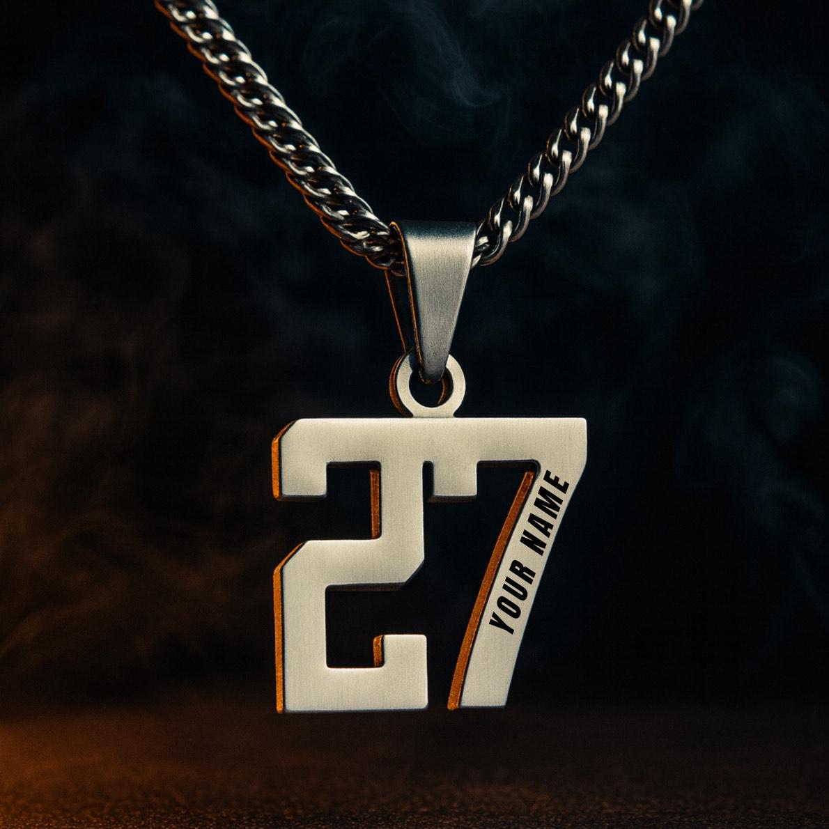 Custom Personalized Number Necklace Name Pendant Gift for Sports Team ...