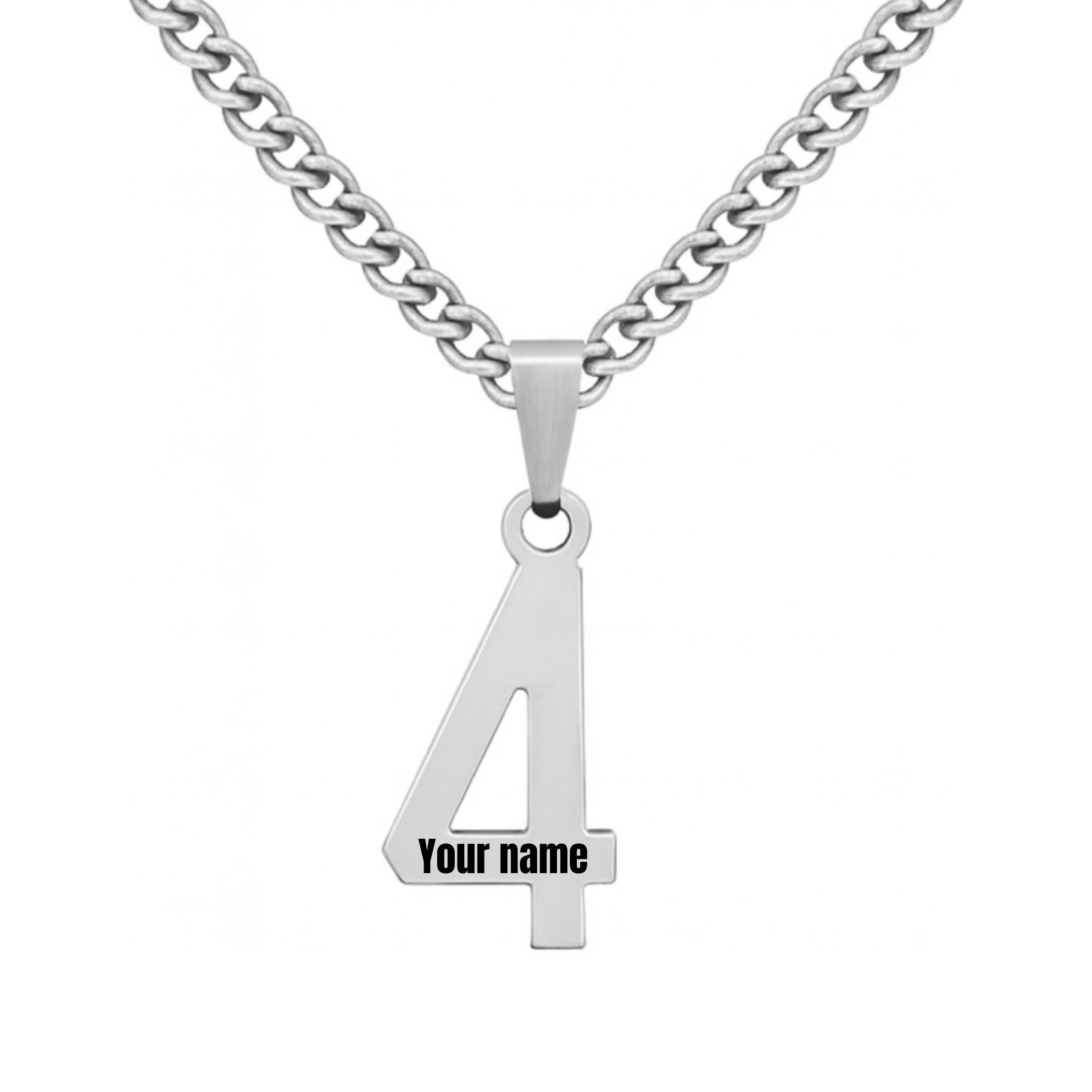 Custom Personalized Number Necklace Name Pendant Gift for Sports Team ...