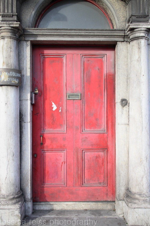 Old Red Door Art Print Architecture Photography Dublin Ireland | Etsy
