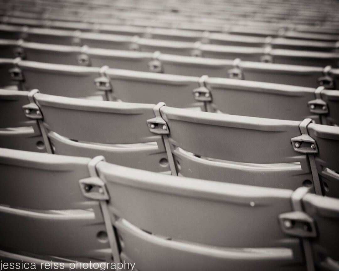 Black and White Stadium Seating Photography Modern Industrials Minimal ...