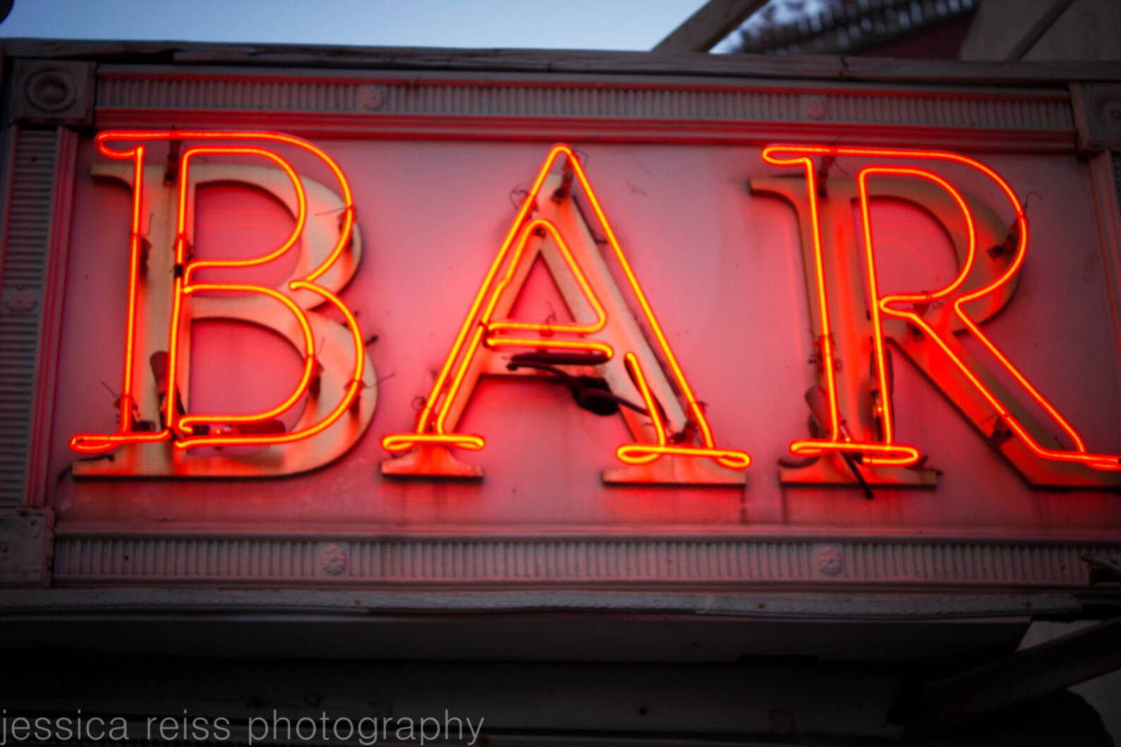 Neon Bar Sign Photograph, Bar Decor, Vintage Rustic Industrial Home ...