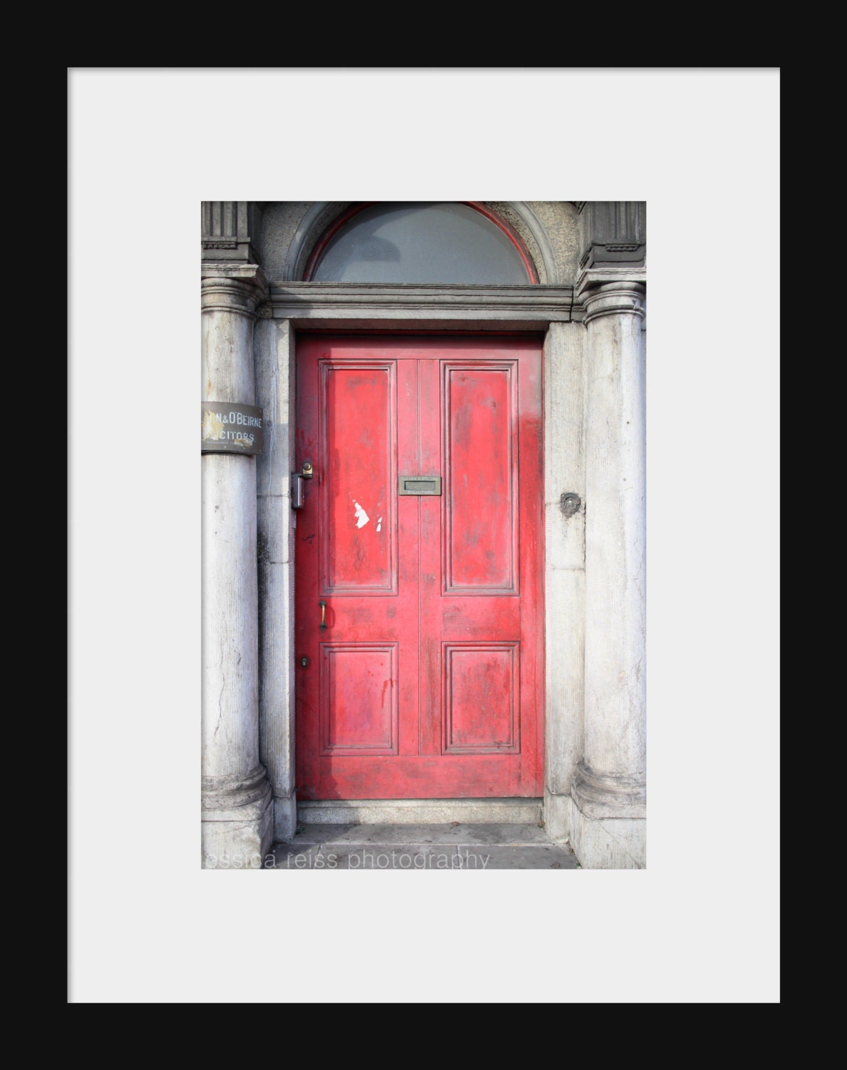 Old Red Door Art Print Architecture Photography Dublin Ireland Vintage ...