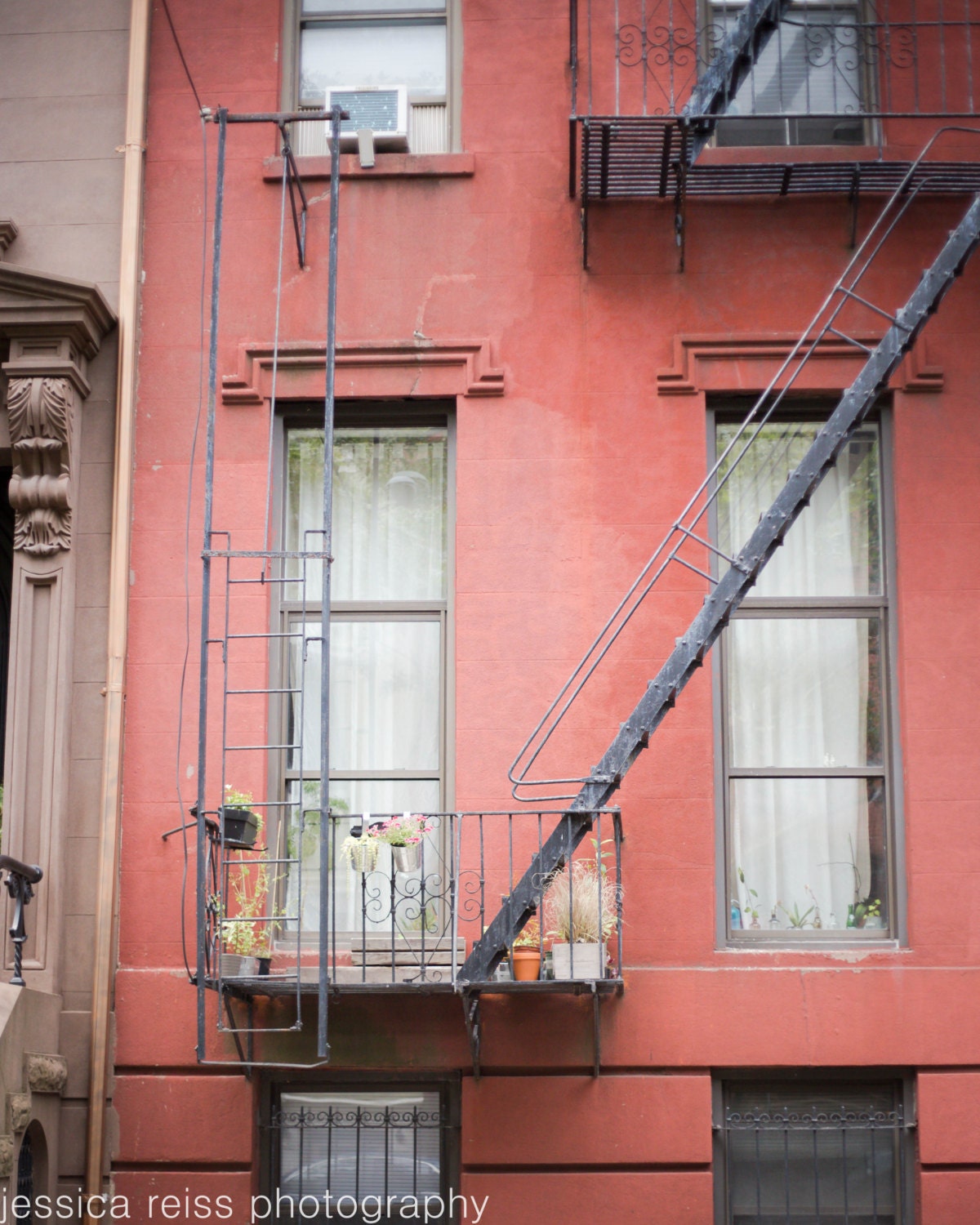 New York City Fire Escape Window Building Architecture Brooklyn NY ...