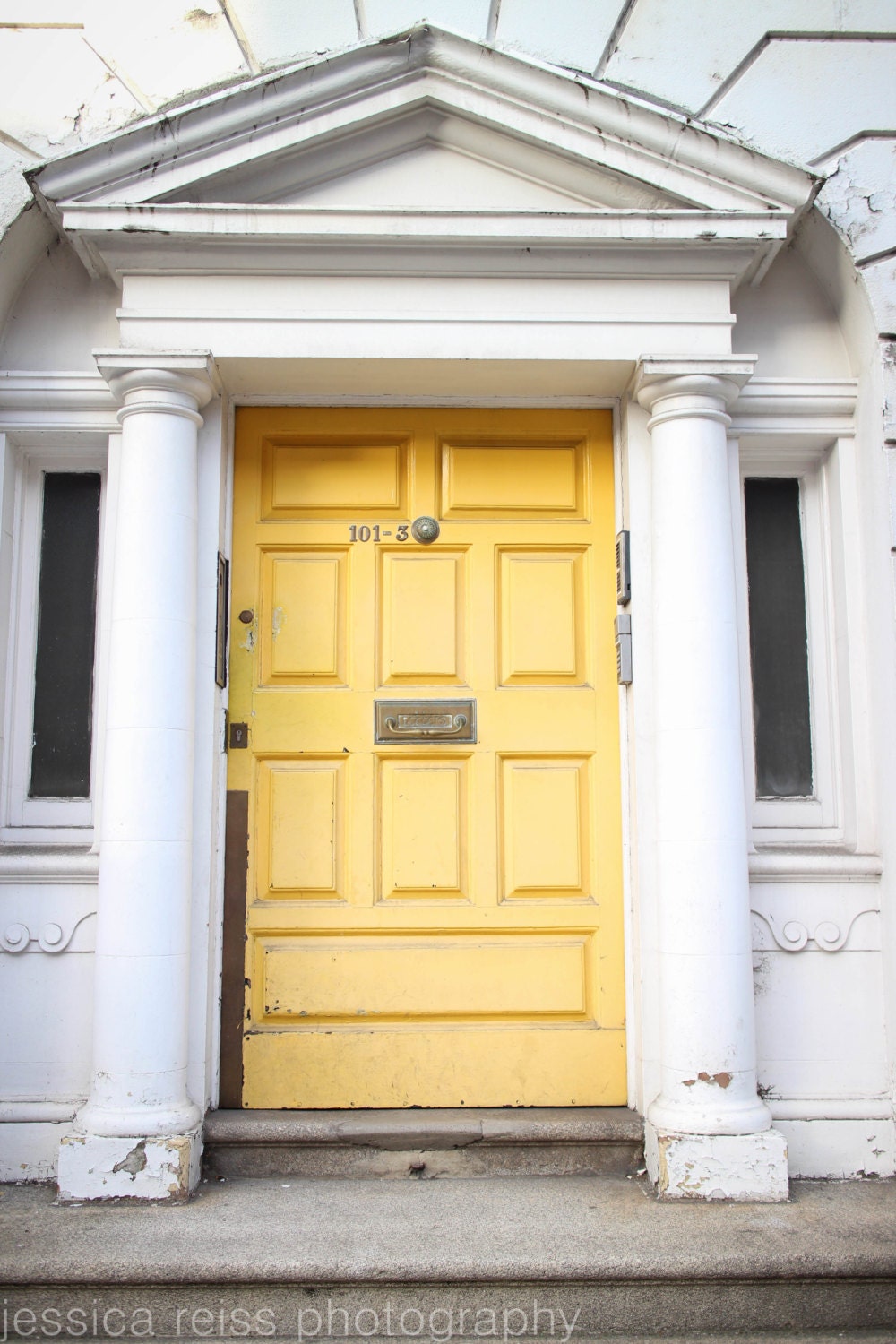 Yellow Door Art Print Georgian Architecture Photography Old Vintage ...