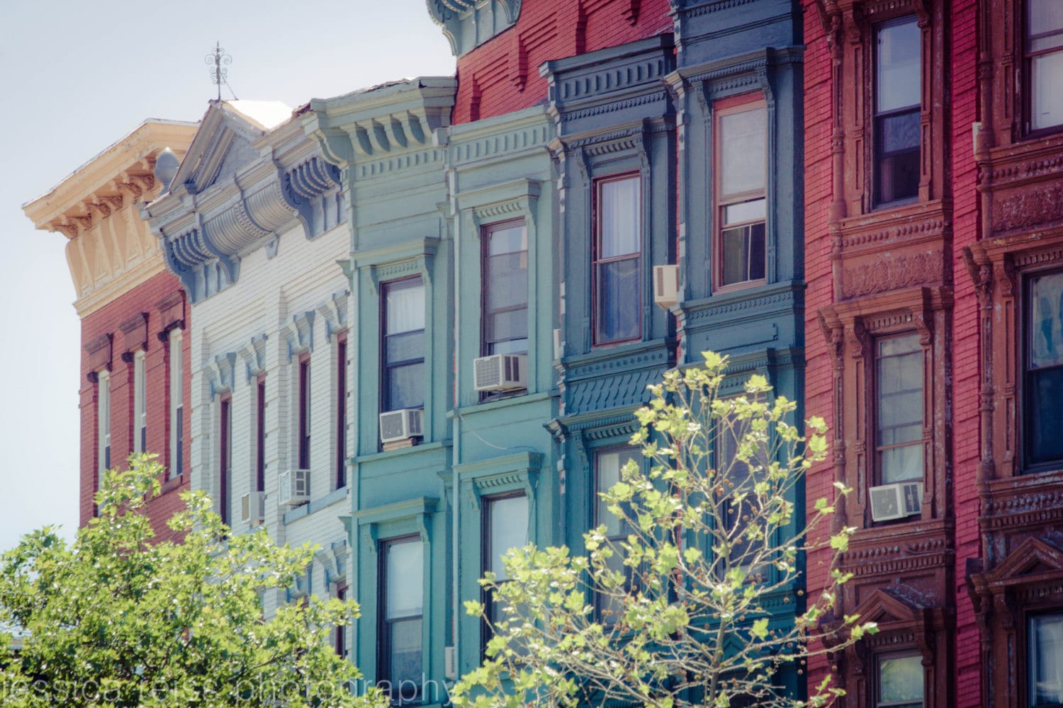 Brownstone Row House Architecture Art Print Photograph Hoboken New ...