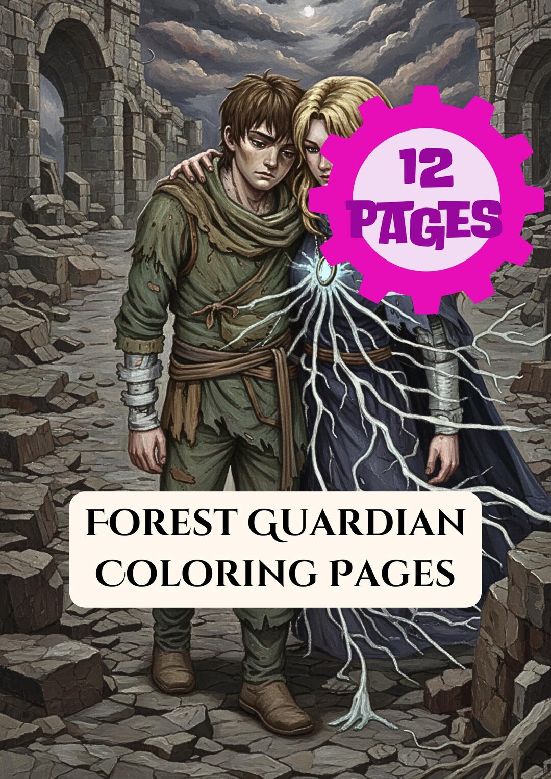 Forest Guardians Coloring Pages | Fantasy Nature Protectors | Adult ...