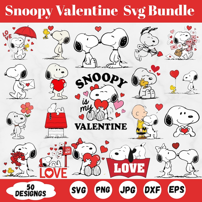 Valentine Cartoon Dog - Etsy