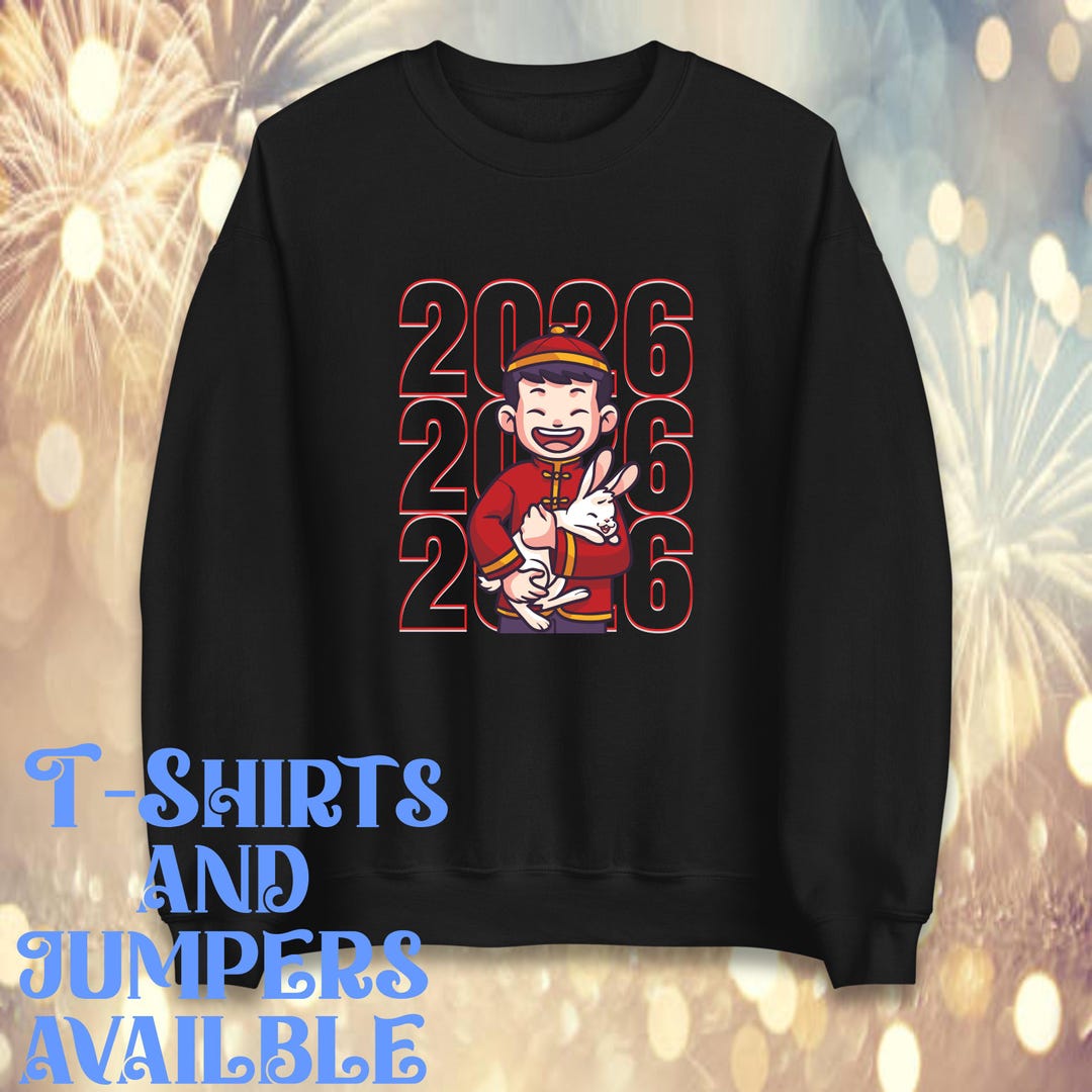 Happy Chinese New Year 2026 Jumper | Cute Lunar Festival T-shirt ...