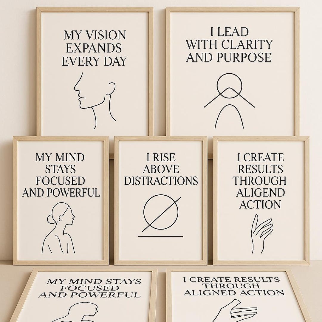 Minimalist Affirmation Prints, Modern Office Wall Art (digital Download ...